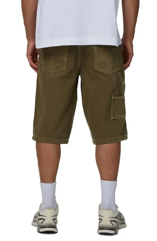 GOOD FOR NOTHING Carpenter Washed Denim Shorts - Brown