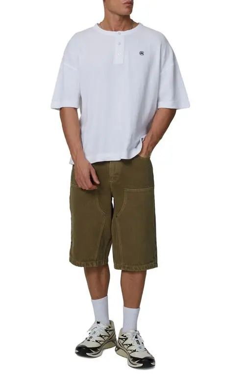 GOOD FOR NOTHING Carpenter Washed Denim Shorts - Brown