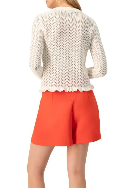 IVONNE Long Sleeve Knitted Blouse - Ivory