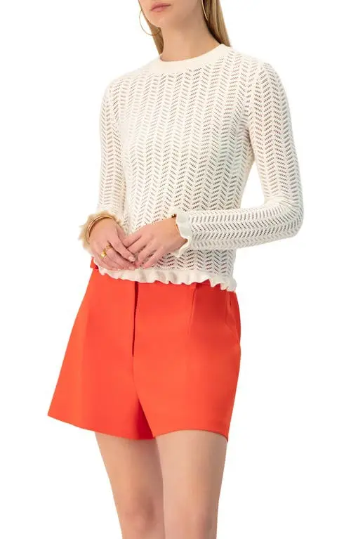 IVONNE Long Sleeve Knitted Blouse - Ivory
