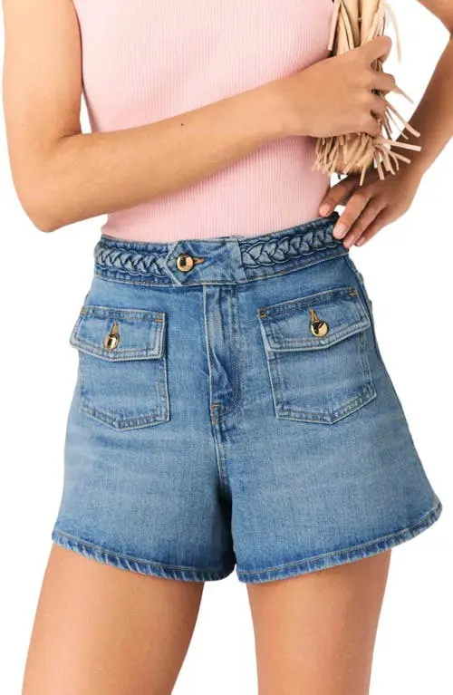 Maje Braided Denim Shorts