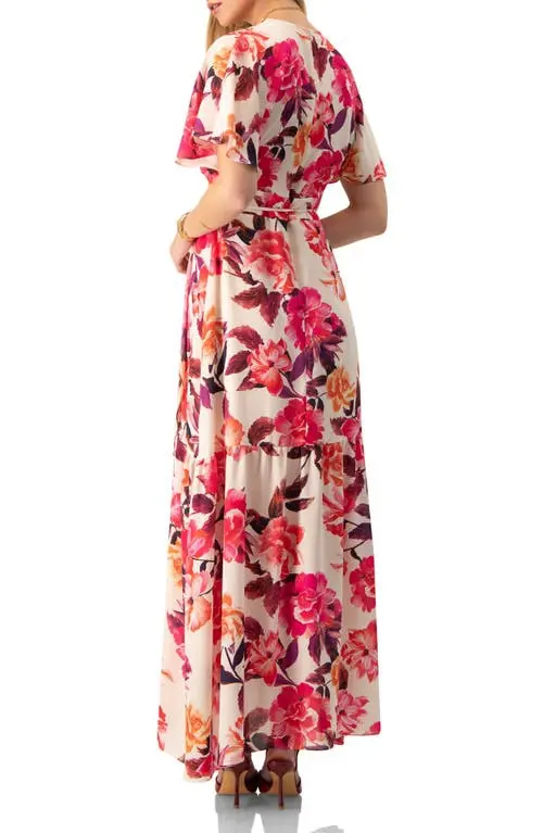 IVONNE Floral Wrap Maxi Dress - Ivory