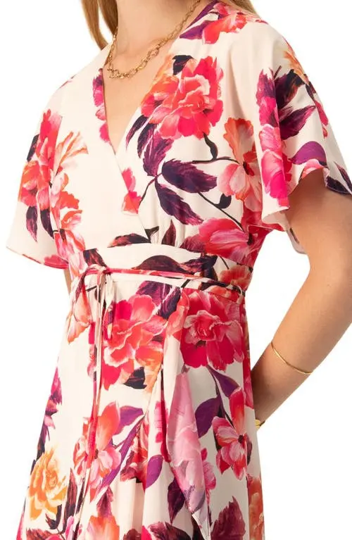 IVONNE Floral Wrap Maxi Dress - Ivory