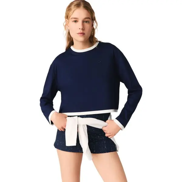 Maje Layered-effect T-shirt