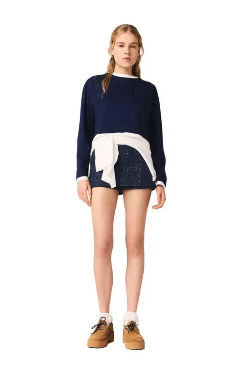 Maje Layered-effect T-shirt
