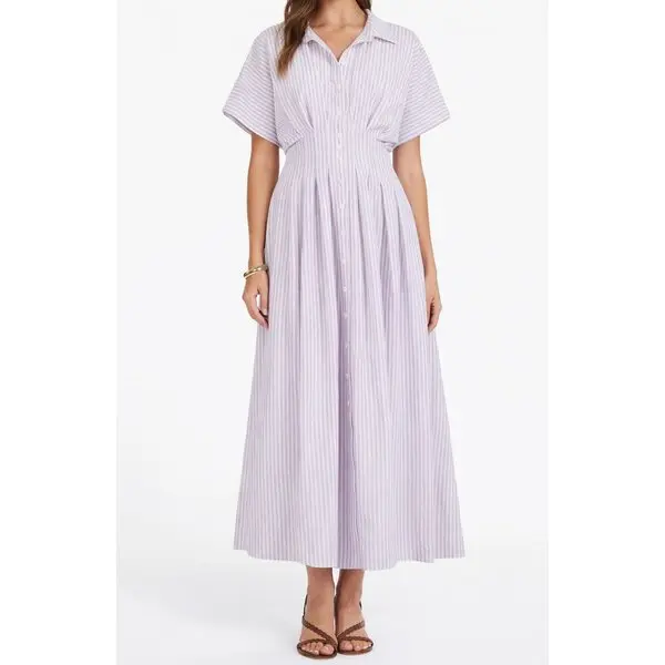 BISHOP + YOUNG Maude Waist Detail Shirt Dress - Lavender