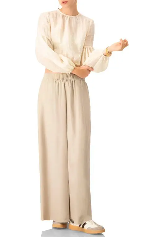 IVONNE Long Sleeve Balloon Blouse