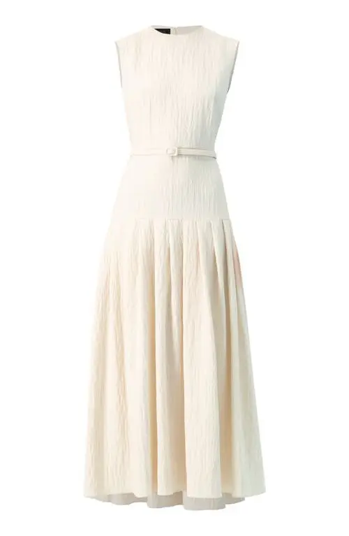 IVONNE Sleeveless Long Dress With Pleated Skirt