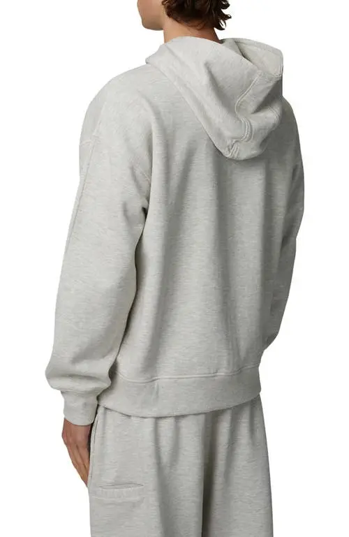 GOOD FOR NOTHING Oversized Halftone Zip Up Hoodie - Grey