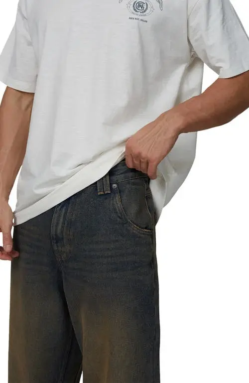 GOOD FOR NOTHING Straight Leg Baggy Jeans - Brown