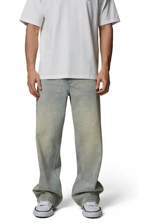 GOOD FOR NOTHING Straight Leg Baggy Jeans - Medium Blue