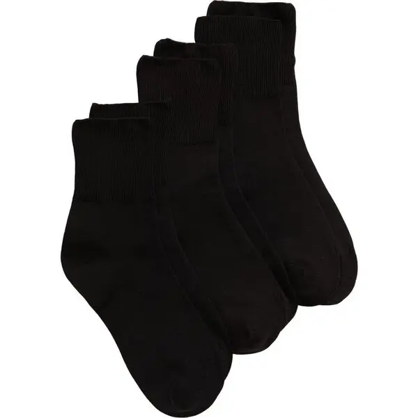 Hue 3-pack Bobby Socks - Black