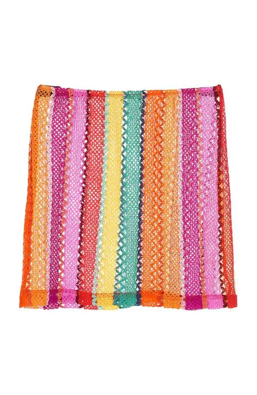 NESSI BYRD Multi-color Mesh Cover-up Skirt - Multicolor
