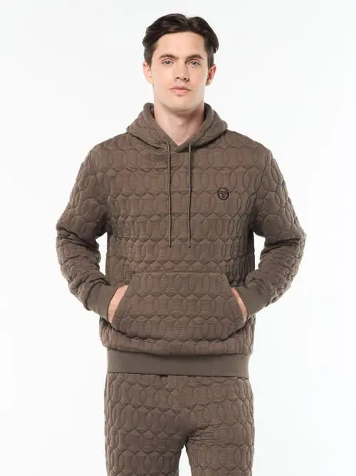 SERGIO TACCHINI Aversa Quilted Hoodie - Morel