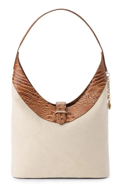 Brahmin Gwynne Canvas & Leather Shoulder Bag - Cinnamon