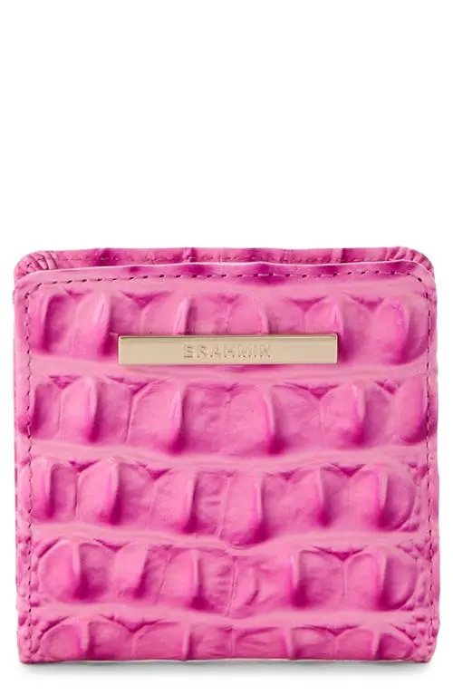 Brahmin Jane Embossed Leather Bifold Wallet - Candy Pink