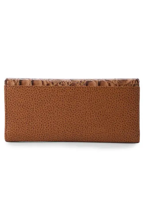 Brahmin Veronica Croc Embossed Leather Wallet - Cinnamon