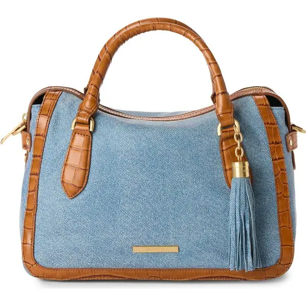 Brahmin Pocket-packed Satchel - Denim