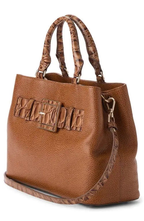 Brahmin Small Denise Leather Satchel - Cinnamon
