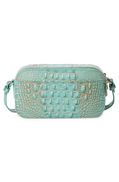 Brahmin Danica Croc Embossed Leather Crossbody Bag - Waterfall