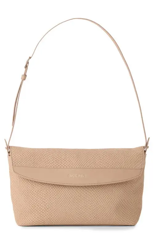 Brahmin Kalina Leather Clutch - Tan