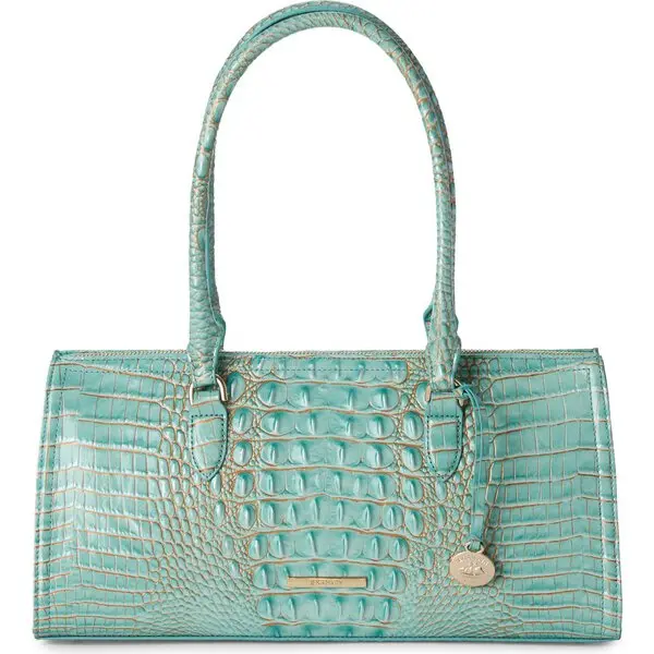 Brahmin Sophia Croc Embossed Satchel - Waterfall