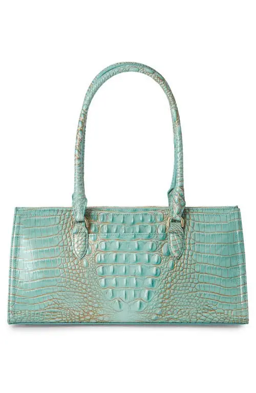 Brahmin Sophia Croc Embossed Satchel - Waterfall
