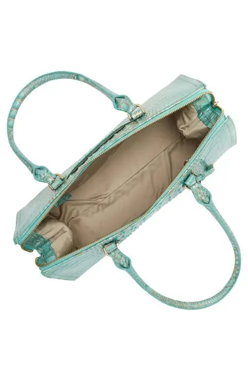 Brahmin Sophia Croc Embossed Satchel - Waterfall