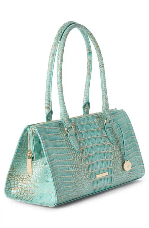 Brahmin Sophia Croc Embossed Satchel - Waterfall