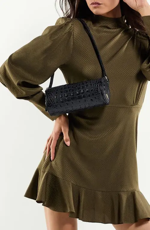 Brahmin Billie Croc Embossed Barrel Bag