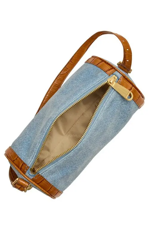 Brahmin Billie Croc Embossed Barrel Bag