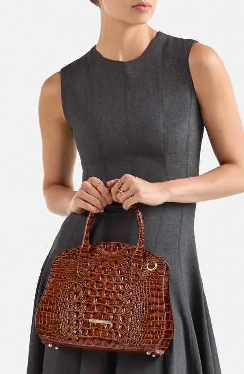 Brahmin Embossed Leather Satchel