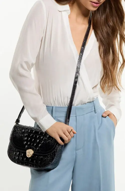 Brahmin Portia Embossed Leather Crossbody Bag
