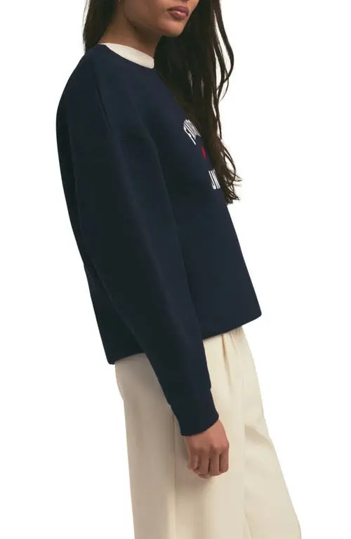 FAVORITE DAUGHTER Graphic Sweatshirt - Navy