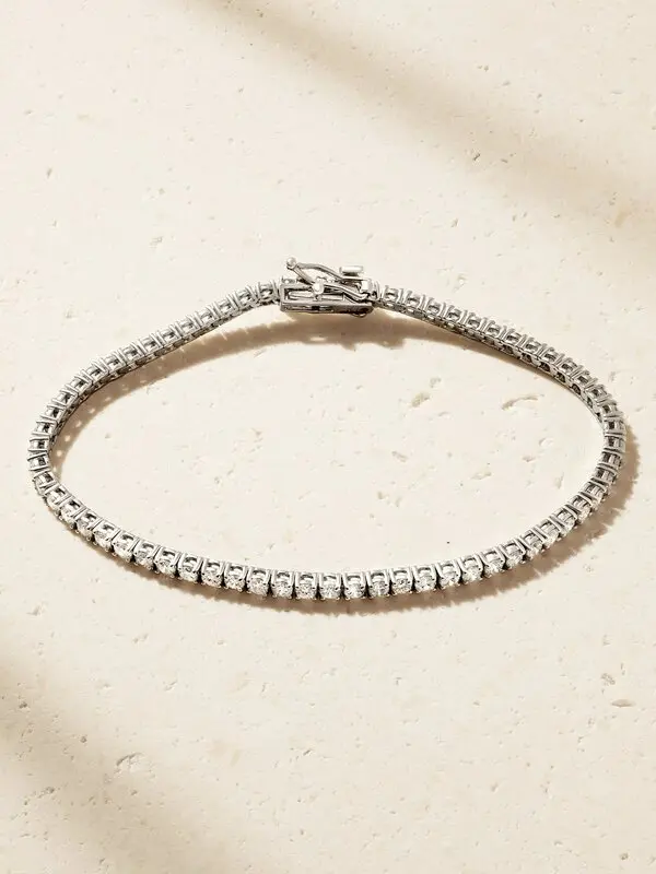 SYDNEY EVAN 14-karat White Diamond Tennis Bracelet - Gold