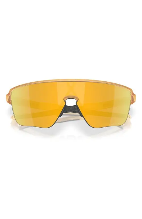 Oakley Corridor 142mm Semi Rimless Prizm™ Polarized Shield Sunglasses - Gold