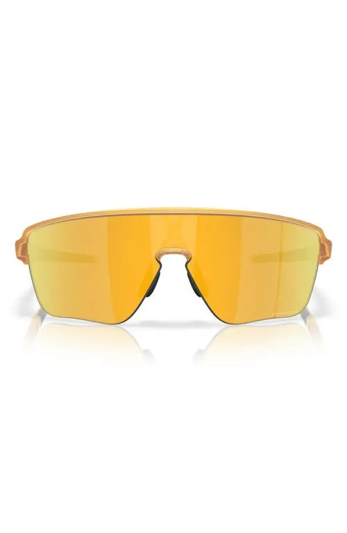 Oakley Corridor 142mm Semi Rimless Prizm™ Polarized Shield Sunglasses - Gold