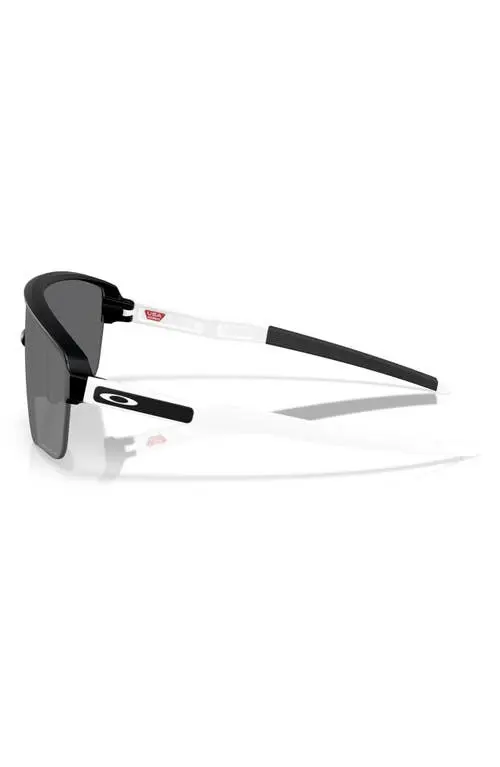Oakley Corridor 142mm Semi Rimless Prizm™ Polarized Shield Sunglasses - Matte Black
