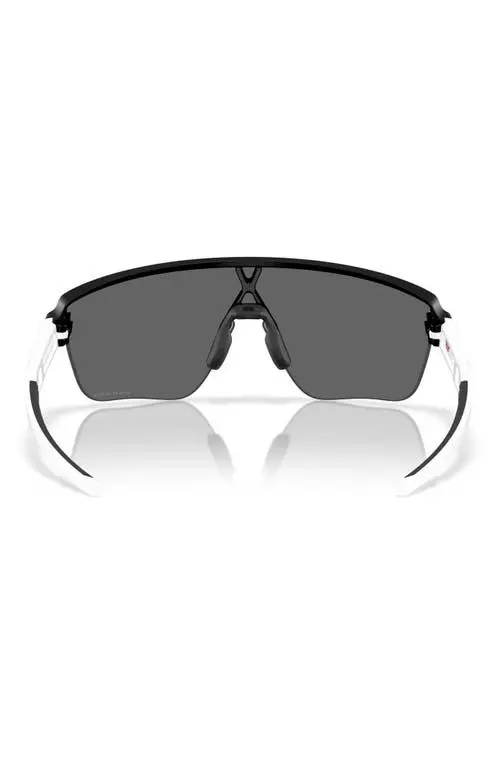 Oakley Corridor 142mm Semi Rimless Prizm™ Polarized Shield Sunglasses - Matte Black