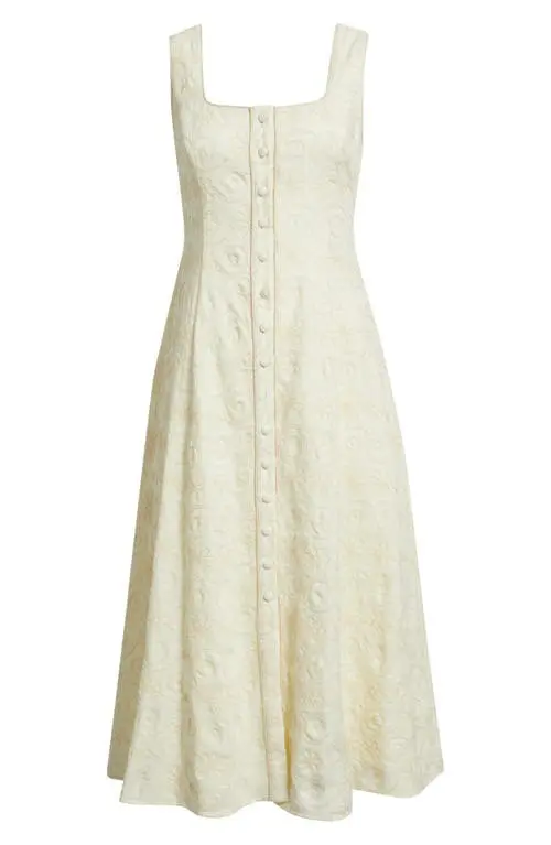 ZOE AND CLAIRE Embroidered Button-up Dress