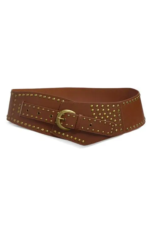 Bp. Studded Faux Leather Waist Belt - Brown