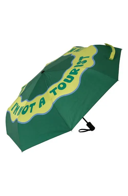 FISURA Automatic Folding Compact Umbrella - Green