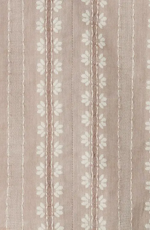 Splendid Meadow Embroidered Cotton Drawstring Pants - Light Wicker Brown