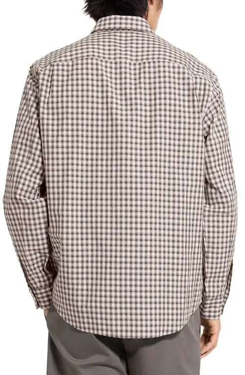 Theory Weekend Park Check Flannel Button-up Shirt - Morel Multi