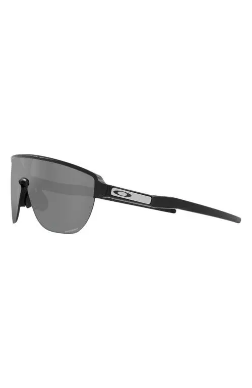 Oakley Corridor 142mm Semi Rimless Prizm™ Polarized Shield Sunglasses - Matte Black