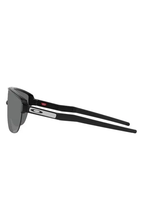Oakley Corridor 142mm Semi Rimless Prizm™ Polarized Shield Sunglasses - Matte Black