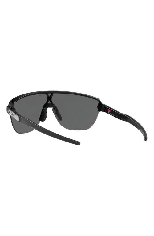 Oakley Corridor 142mm Semi Rimless Prizm™ Polarized Shield Sunglasses - Matte Black