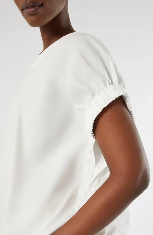 Marina Rinaldi Sepoca Cotton Poplin Top - Ivory