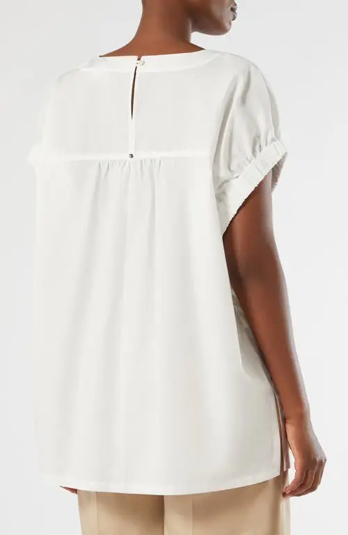 Marina Rinaldi Sepoca Cotton Poplin Top - Ivory