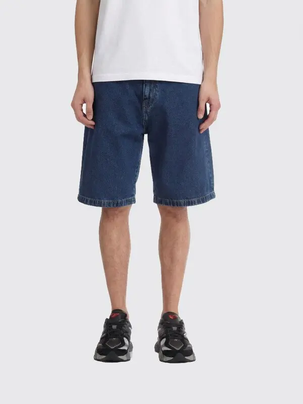 Carhartt Work In Progress Cotton Denim Shorts - Blue